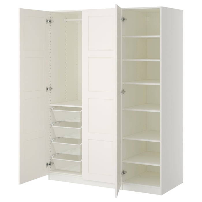 Pax Bergsbo Wardrobe White White 150x60x201 Cm Ikea