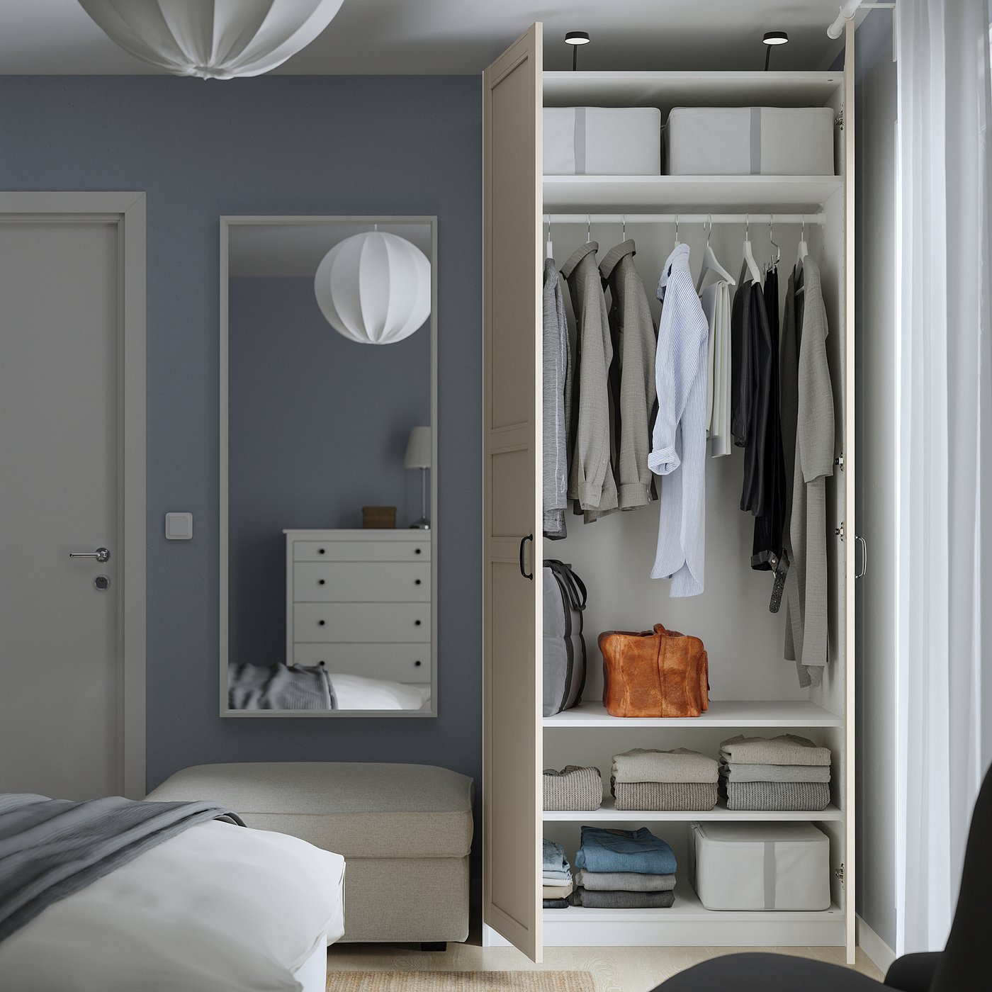 PAX FLISBERGET Wardrobe white light beige 100x60x236 cm
