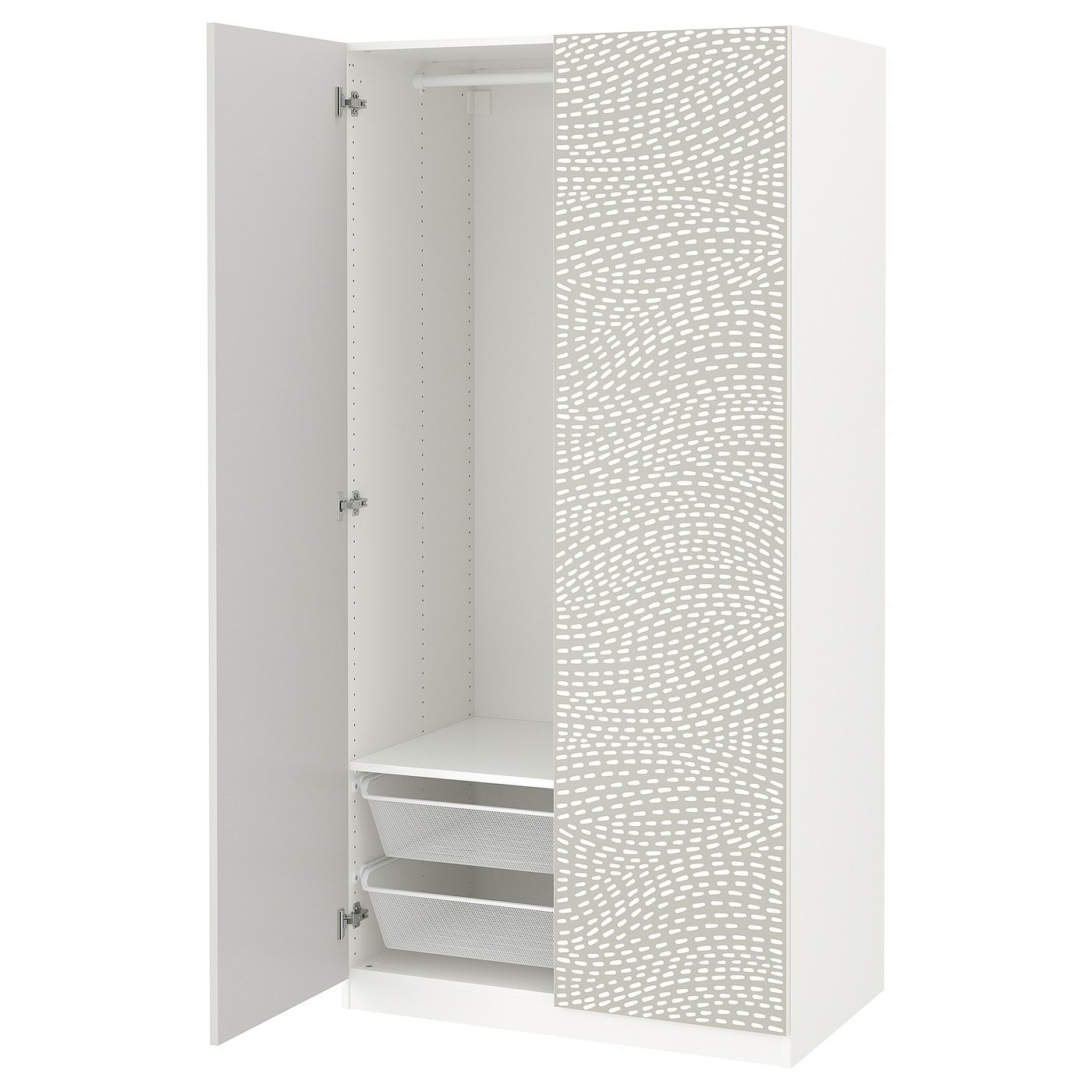 PAX / MISTUDDEN wardrobe combination, white/grey patterned, 100x60x201 ...