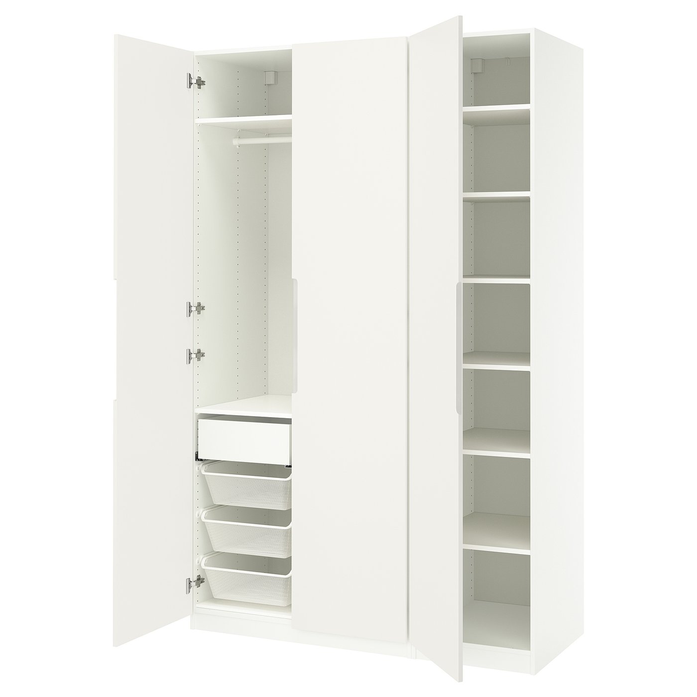 PAX / TONSTAD wardrobe combination, white/off-white, 150x60x236 cm ...