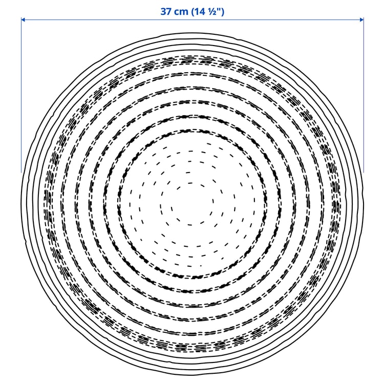 PENNFISK place mat, natural/sedge handmade, 37 cm - IKEA UK