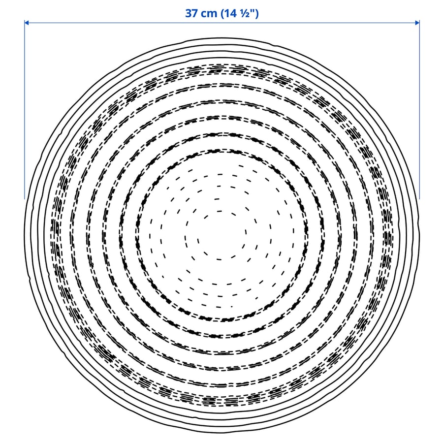 PENNFISK place mat, natural/sedge handmade, 37 cm - IKEA UK