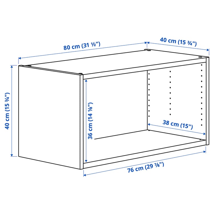 PLATSA white, Frame, width: 80 cm height: 40 cm - IKEA UK