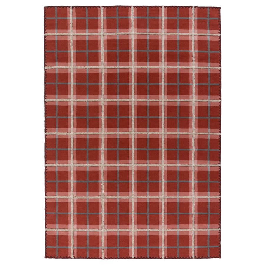 PYSSLINGGRÄS red, checker rug, 170x240 cm - IKEA UK