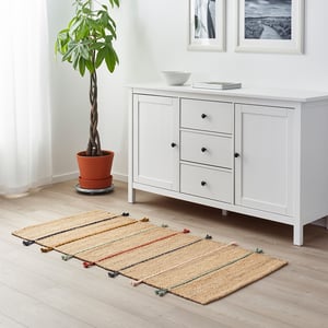 RAKLEV handmade natural, multicolour, Rug, flatwoven - IKEA