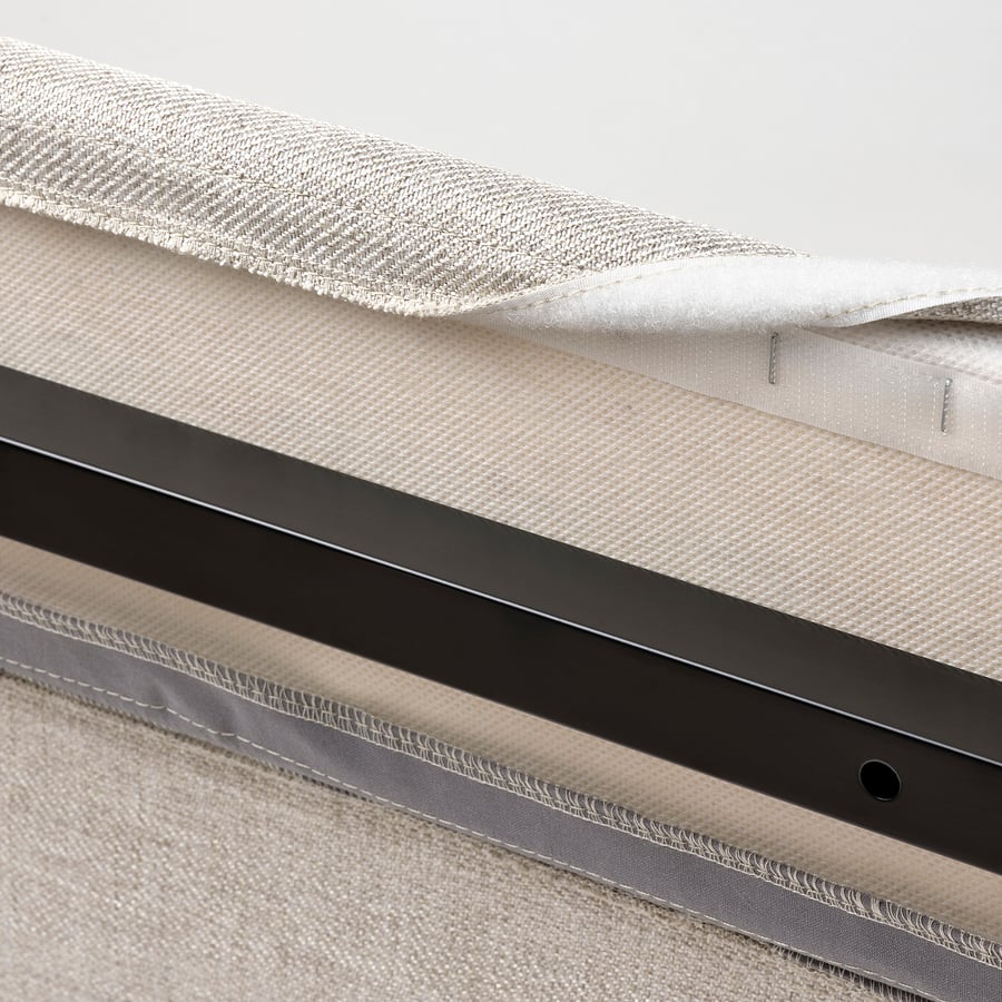 RAMNEFJÄLL Kilanda Light Beige, king bed frame cover - IKEA UK