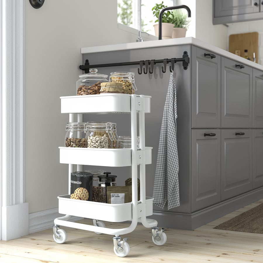 RÅSKOG trolley, white, 28x38x61 cm - IKEA UK