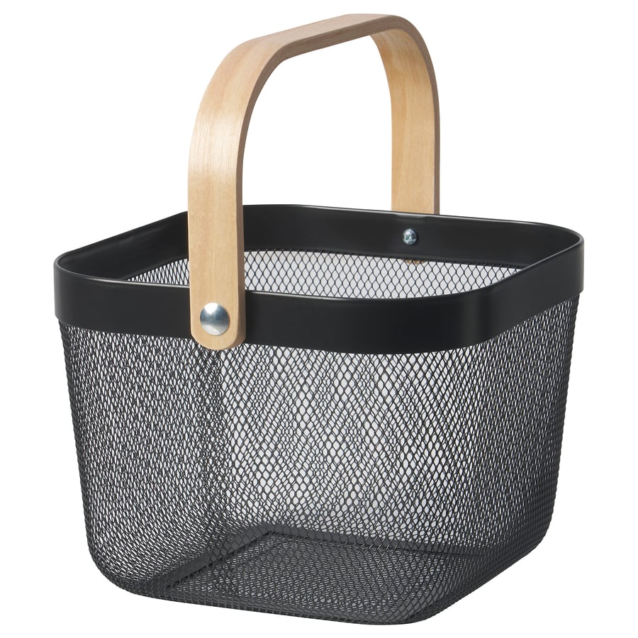 RISATORP basket, dark grey, 25x26x18 cm - IKEA