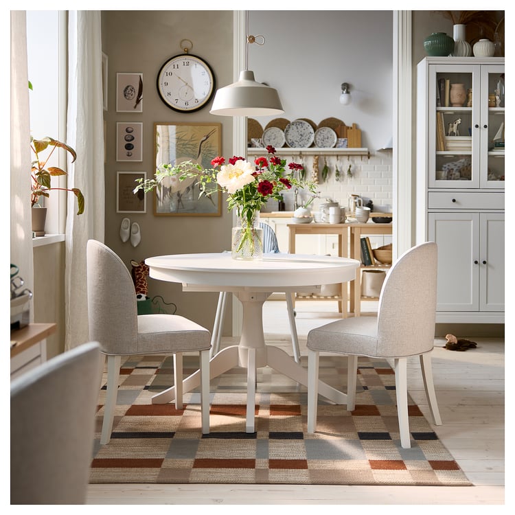 ROSENTORP extendable dining table, white, 110/155 cm - IKEA UK