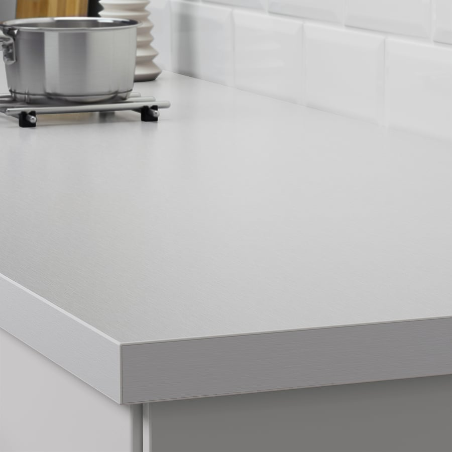 SÄLJAN custom made worktop, aluminium effect/laminate, 30-45x3.8 cm ...