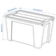 SAMLA box with lid, transparent, 57x39x28 cm/45 l - IKEA UK
