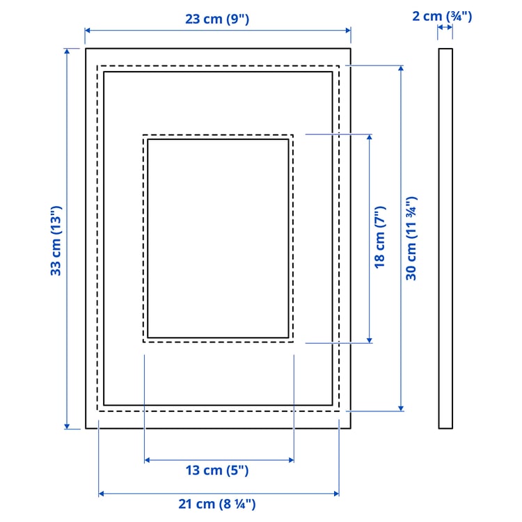 SILVERHÖJDEN Gold Colour Photo frame, 21x30 cm - IKEA UK