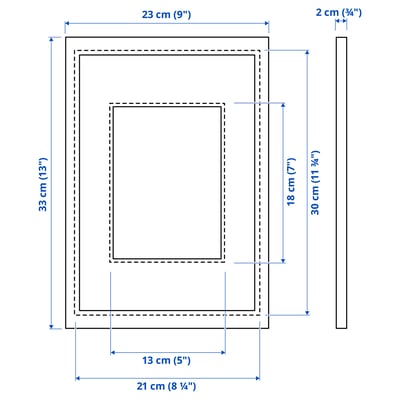 SILVERHÖJDEN Gold Colour Photo frame, 21x30 cm - IKEA UK