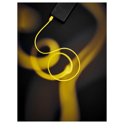 SITTBRUNN light yellow, USB-A to USB-C cable, 1 m - IKEA UK