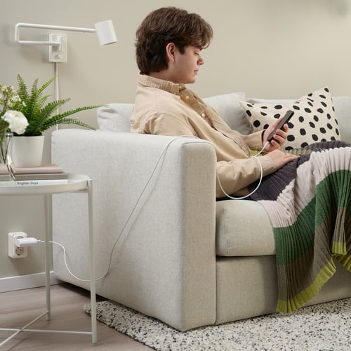 SITTBRUNN white, USB-A to USB-C, cable 2 m - IKEA UK