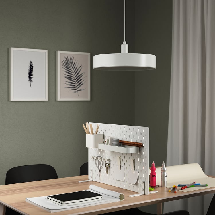 SKÅDIS freestanding peg board, white, 56x37 cm - IKEA UK