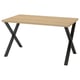 SKÅLSTA dining table, oak effect/X-shaped black-grey, 140x80 cm - IKEA UK