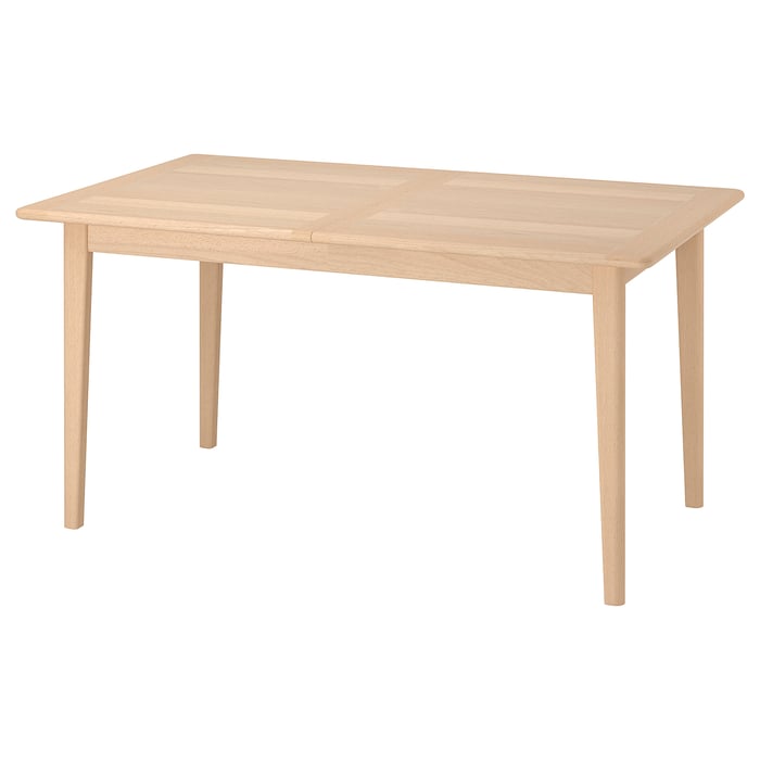 SKANSNÄS extendable dining table, light beech/veneer, 150/205x90 cm ...