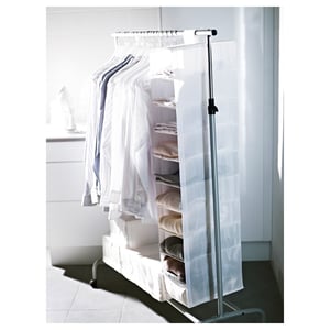 SKUBB white, Storage with 9 compartments, 22x34x120 cm - IKEA