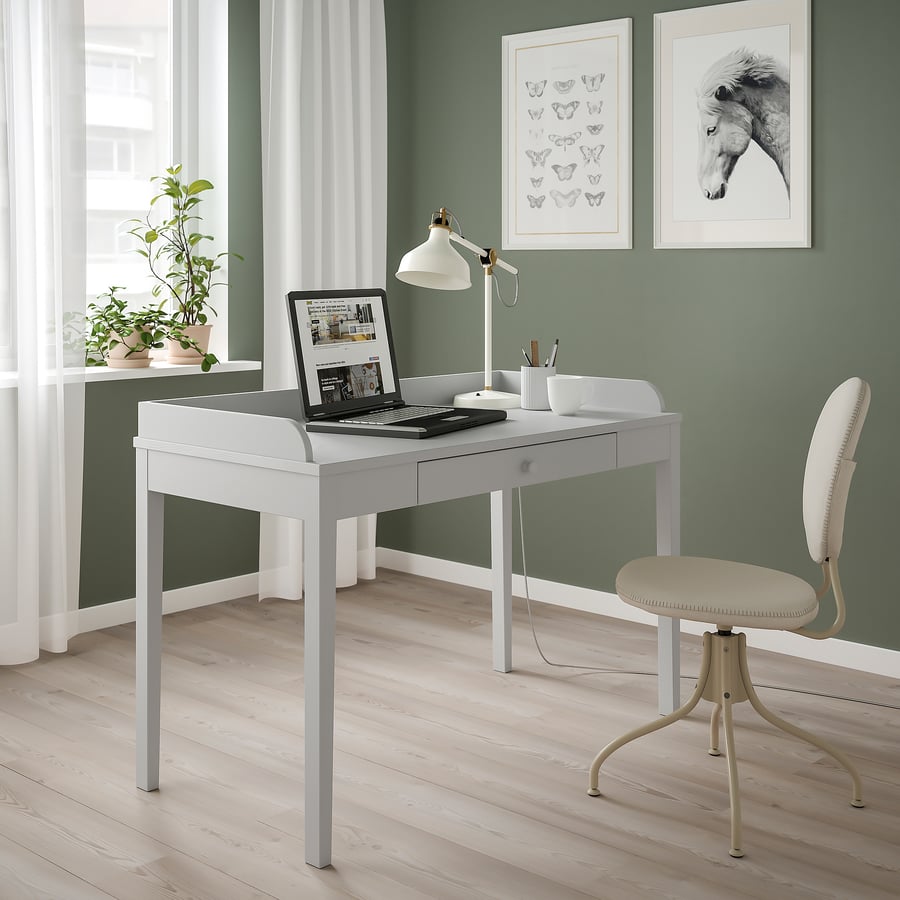 SMYGA desk, light grey, 122x60 cm - IKEA