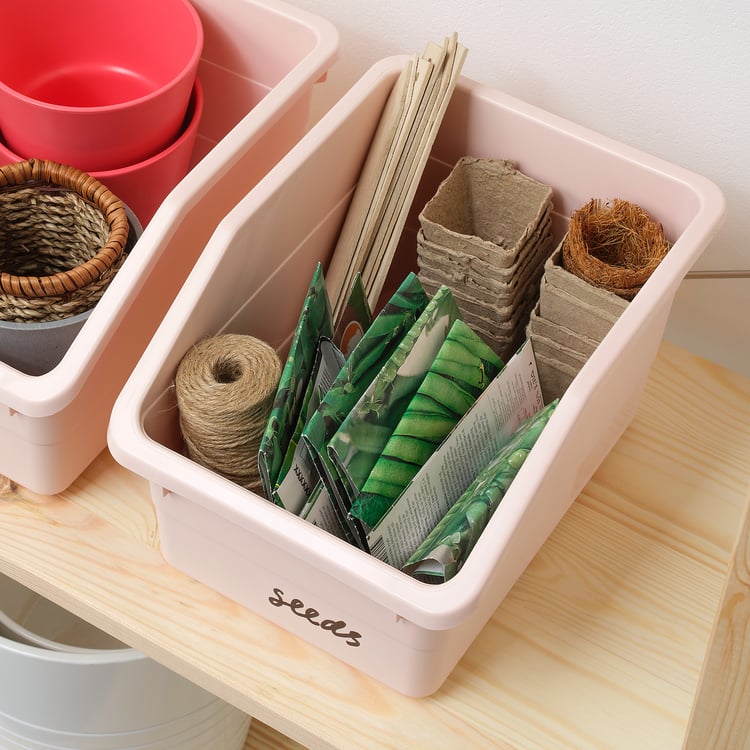 SOCKERBIT box, pink, 19x26x15 cm - IKEA UK