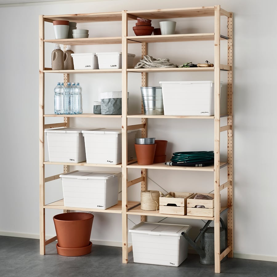 SOCKERBIT box with lid, white, 38x51x30 cm - IKEA UK