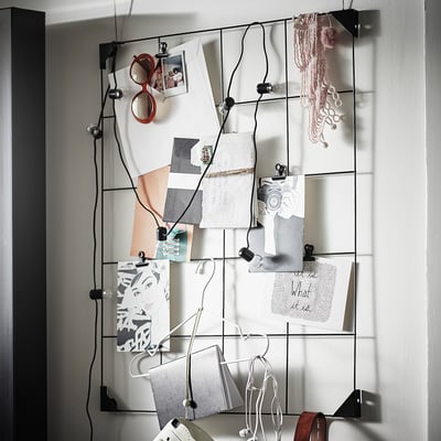 SÖSDALA black, Memo board with clips - IKEA UK