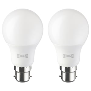 SOLHETTA LED bulb B22 806 lumen, dimmable/globe opal white - IKEA