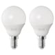 SOLHETTA LED bulb E14 470 lumen, globe opal white, 4000 K - IKEA UK