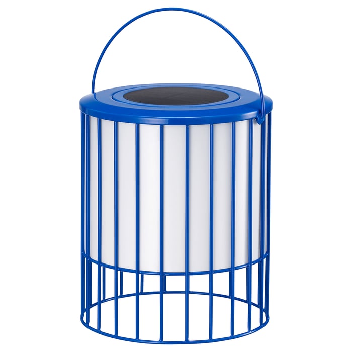 SOLVINDEN table lamp, solar-powered/blue, 15 cm - IKEA UK