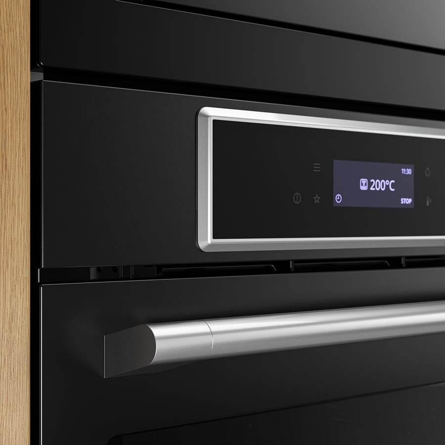 STENABY true fan oven, air fry function pyrolytic/black IKEA 700 - IKEA UK