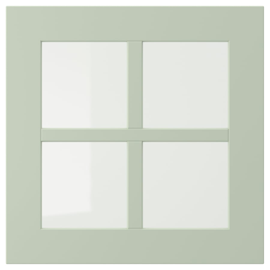 STENSUND glass door, light green, 40x40 cm - IKEA UK