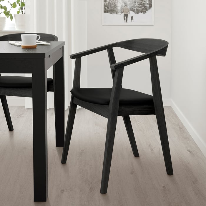 STOCKHOLM dining chair, black/Idhult black - IKEA UK