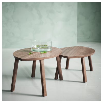 STOCKHOLM walnut veneer, Nest of tables, set of 2 - IKEA UK