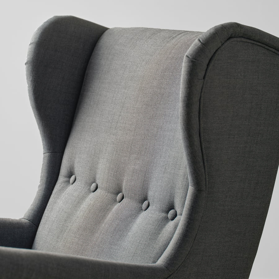 STRANDMON wingback chair, Nordvalla dark grey - IKEA UK