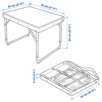 STRANDÖN Folding table set - blue - IKEA UK