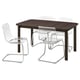 STRANDTORP / TOBIAS dining table and 4 chairs, white/transparent, 150 ...