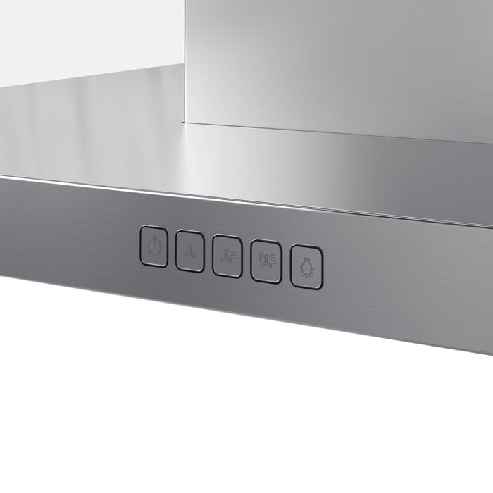 SVÄVANDE ceiling-mounted cooker hood, stainless steel, 90 cm - IKEA