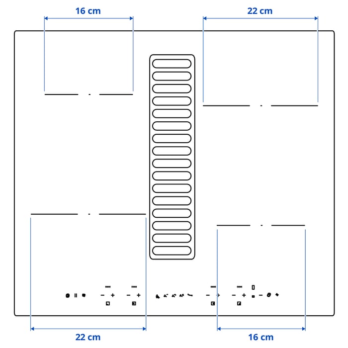 TÄCKNAN induction hob/integrated extractor, IKEA 300 black, 60 cm - IKEA UK
