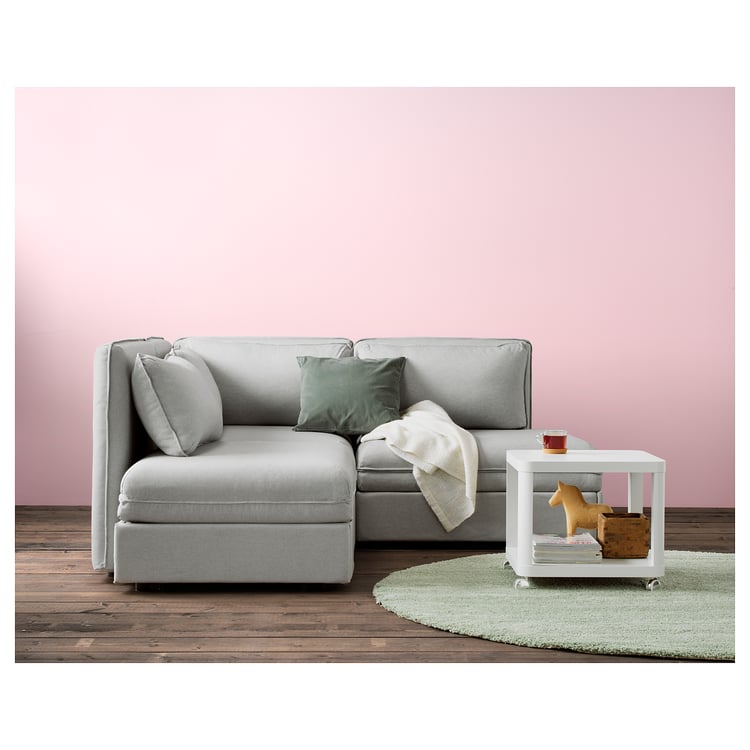 TINGBY white, Side table on castors, 50x50 cm - IKEA