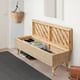 TOLKNING Bench with storage, handmade rattan, 120 cm - IKEA