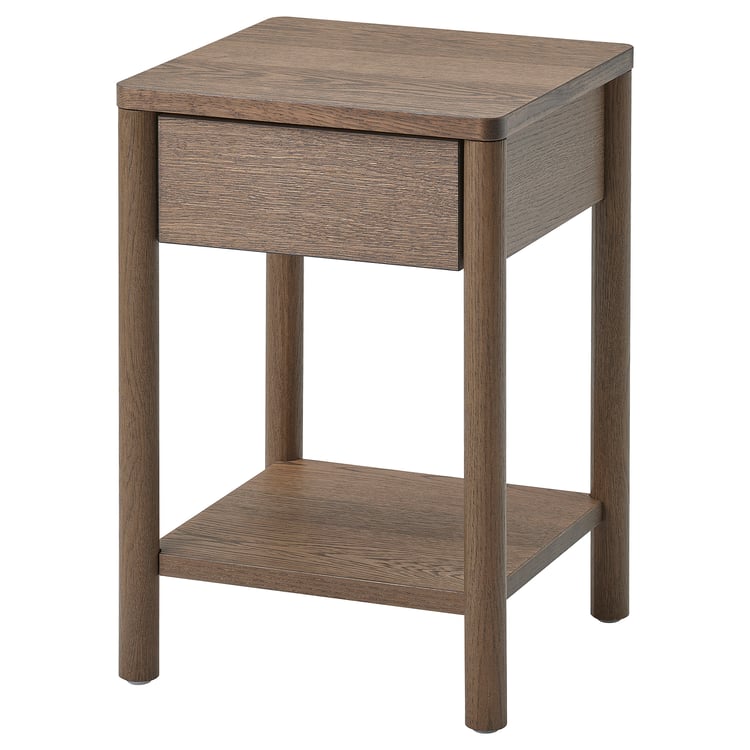 TONSTAD bedside table, brown stained oak veneer, 40x40x59 cm - IKEA UK