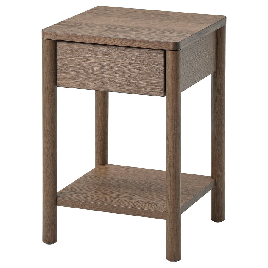 TONSTAD bedside table, brown stained oak veneer, 40x40x59 cm - IKEA UK