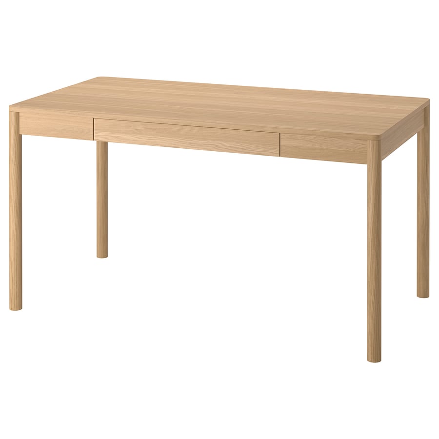 TONSTAD desk, oak veneer, 140x75 cm - IKEA UK