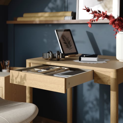 TONSTAD desk, oak veneer, 75x60 cm - IKEA UK