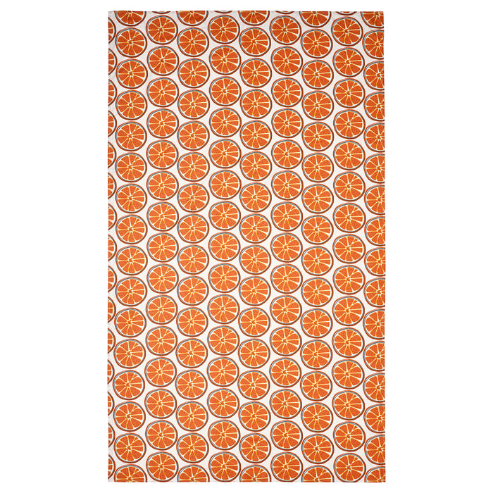 TORVFLY tablecloth, patterned/off-white orange, 145x240 cm - IKEA UK