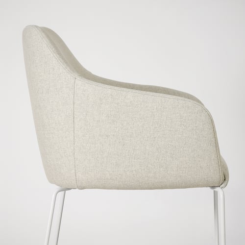 TOSSBERG Chair, Metal white/Gunnared beige - IKEA
