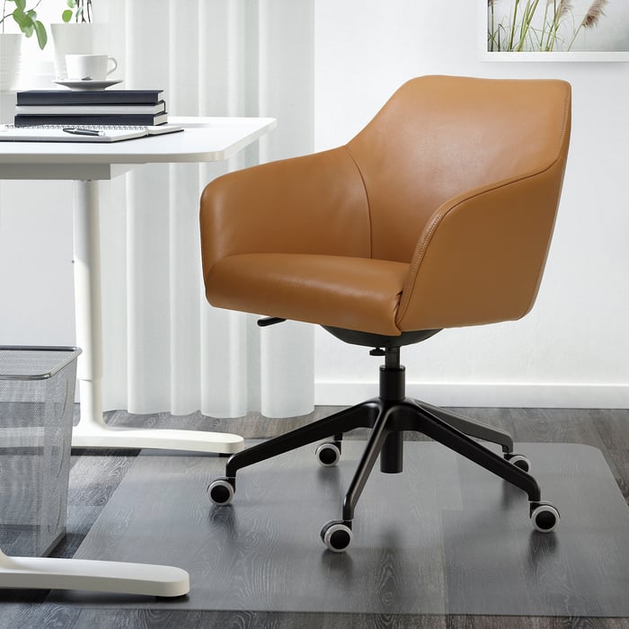 TOSSBERG / LÅNGFJÄLL conference chair, Grann light brown/black - IKEA UK