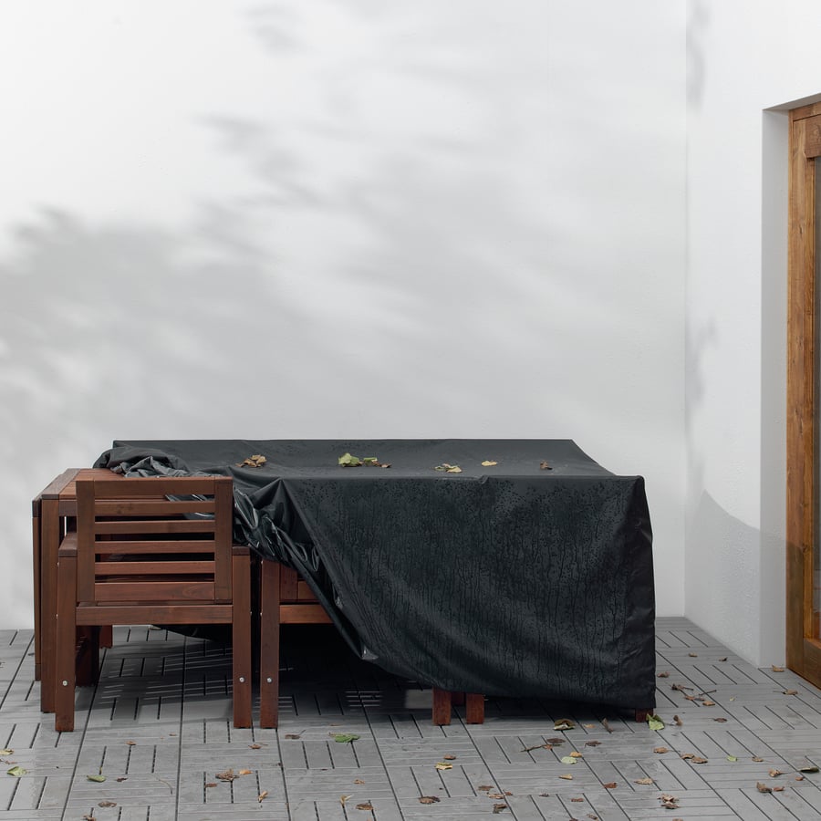 TOSTERÖ black, Cover for furniture set, 215x135 cm - IKEA