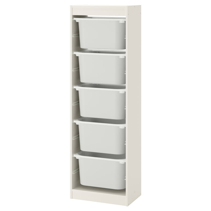 TROFAST storage combination with boxes, white/white, 46x30x145 cm - IKEA UK